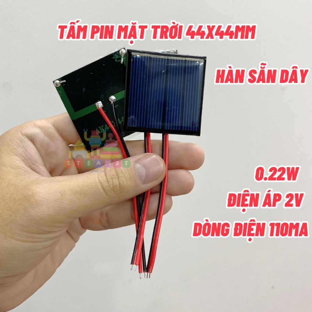 Tấm pin năng lượng mặt trời đã hàn sẵn dây - PIN MẶT TRỜI MINI - 2V 3V ...