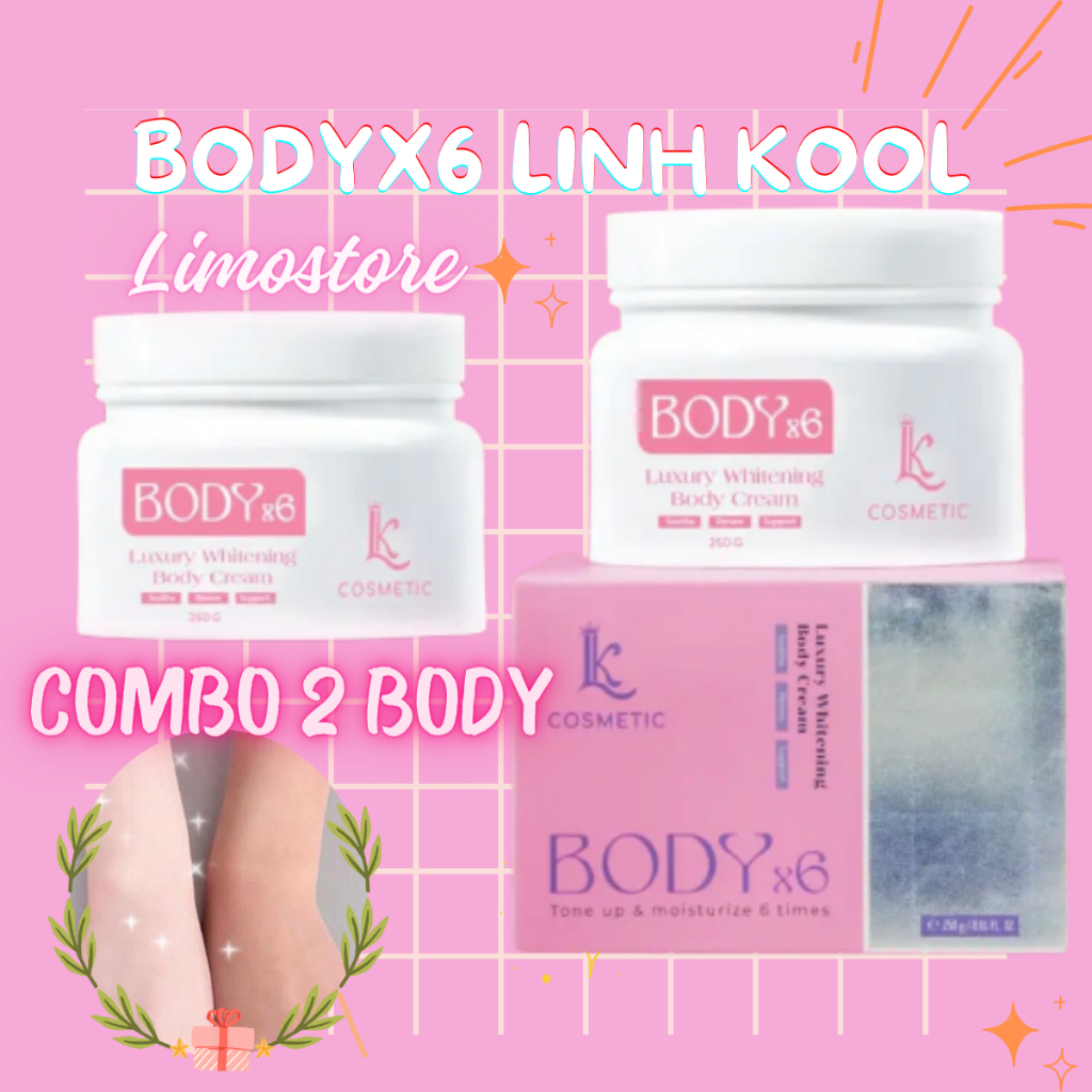 Combo 2 Kem body X6 Luxury Linh Kool chính hãng, dưỡng trắng, chống ...