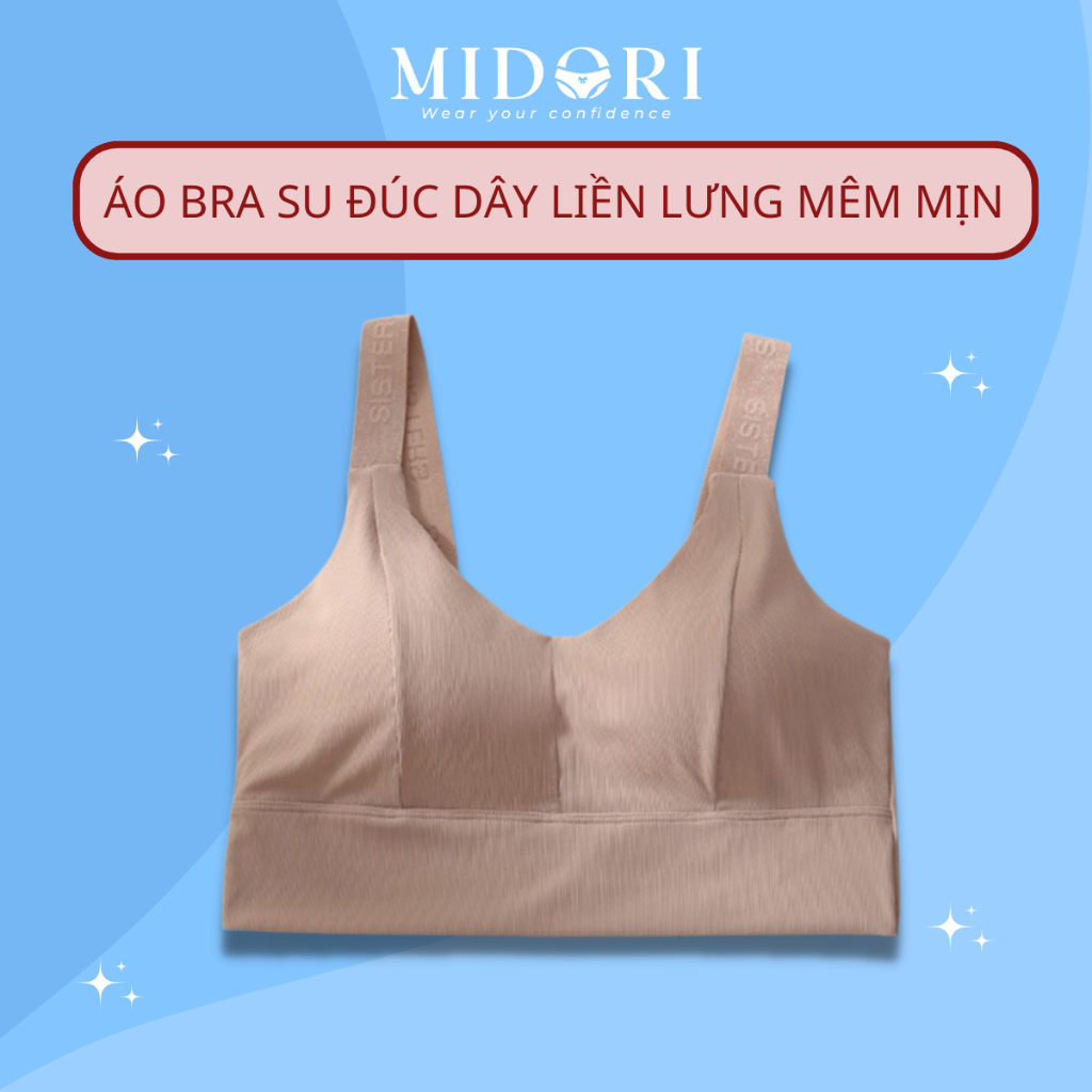 Áo bra su đúc dây liền lưng mềm mịn Áo ngực thể thao co dãn tốt có đệm ...