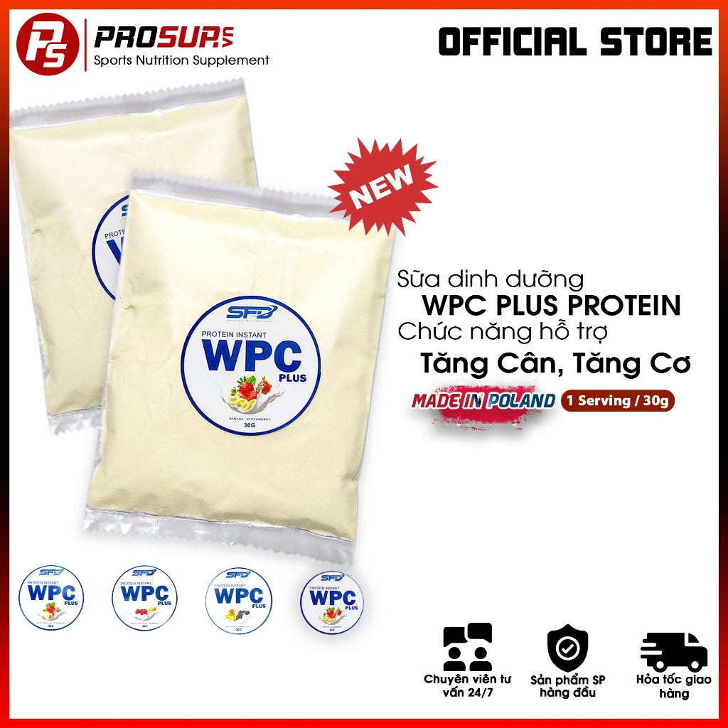 Gói Dùng Thử Sample Whey Protein WPC Plus (30g) SFD Nutrition - Sữa Tăng Cơ Hỗ Trợ Phát Triển ...
