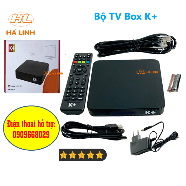 Full hộp trọn Bộ đầu thu Tivi Box chính hãng K+ DIP4090 Không kèm thuê ...