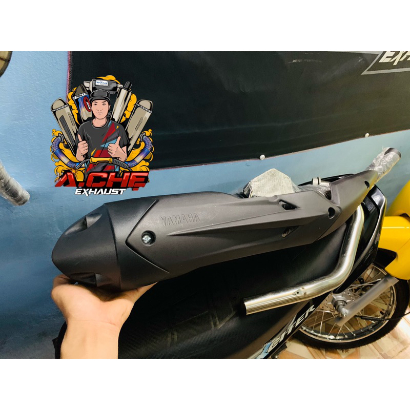PÔ LC V6 Tặng Ốp Kèm Cổ Inox Sử Dụng EX135-150-155(Có Lẻ Thân Pô) Móc ...
