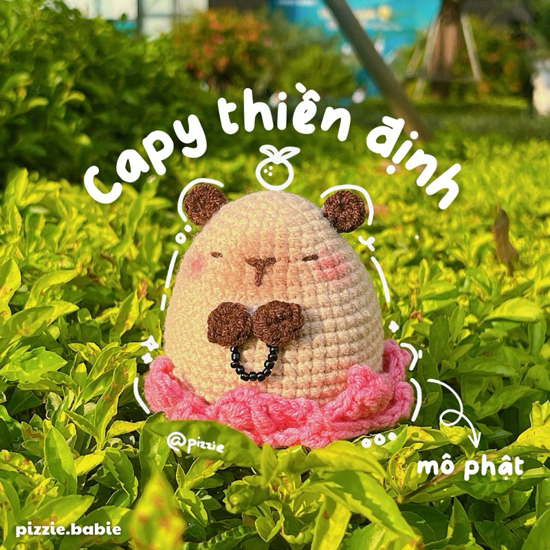 Capybara Thiền Định - Capybara móc len - Chuột lang nước handmade ...