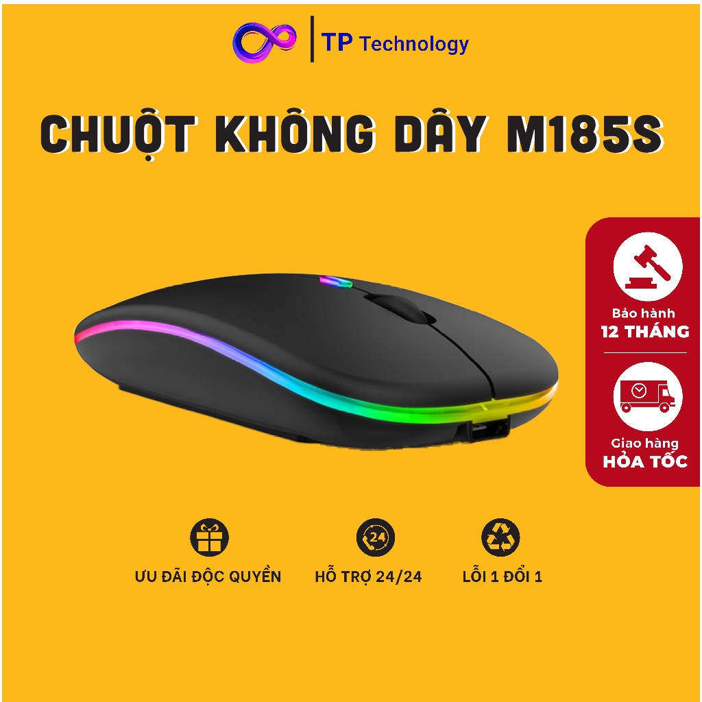 Chuột không dây M185s Bluetooth có thể sạc lại Dùng Văn phòng Chơi Game ...