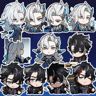 [Genshin Impact] Sticker Neuvillette x Wriothesley - Hình dán chibi ...