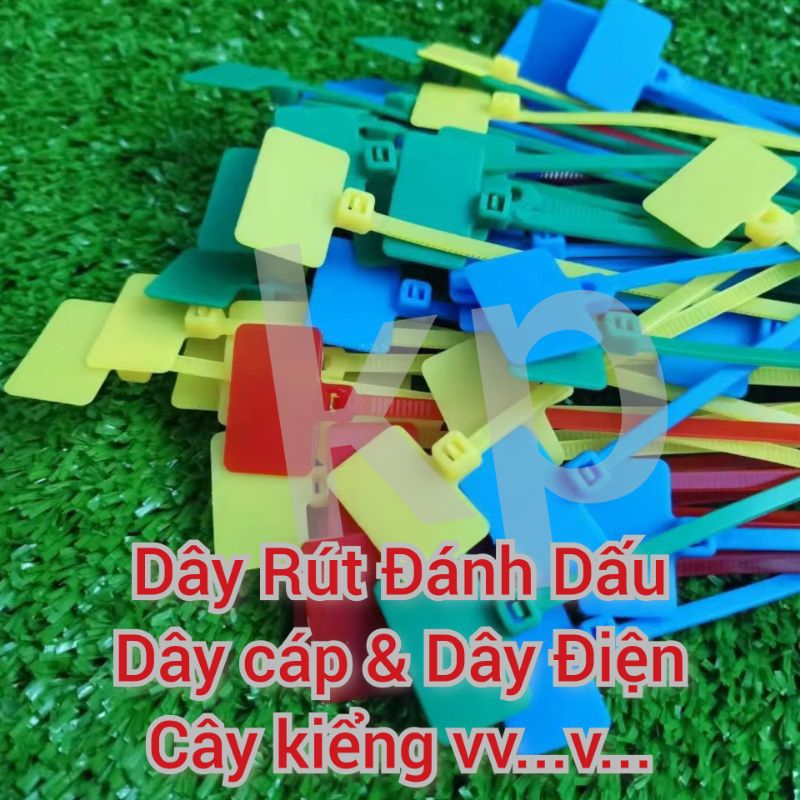 1 bịch 25 Sợi Dây Rút Nhãn Đánh dấu cáp quang điện, DÂY RÚT THẺ GHI CHÚ ...