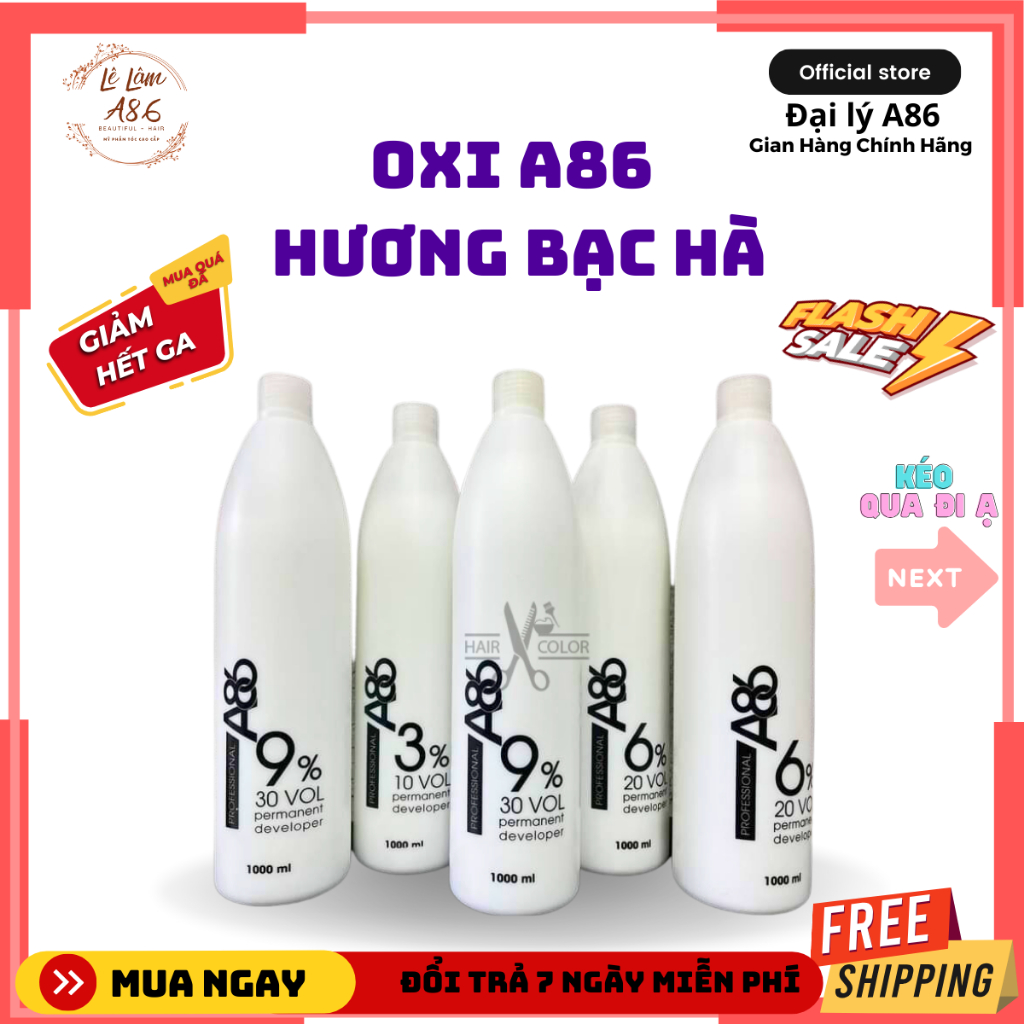 OXI A86 HƯƠNG BẠC HÀ - Đầy đủ nồng độ để lựa chọn 3%, 6%, 9%, 12% - Dung tích 1000ml | Shopee ...