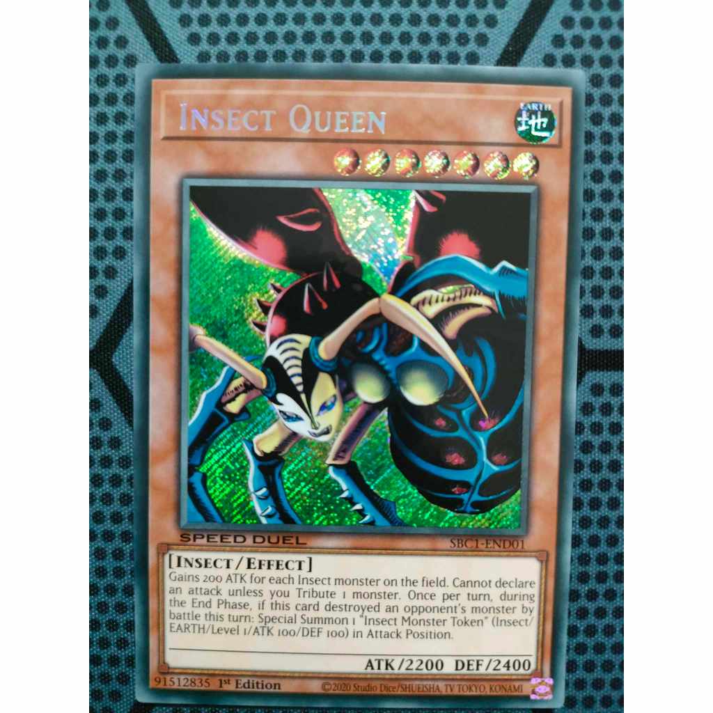 Bài yugioh speed duel - Insect Queen - SBC1-END01 - Secret Rare 1st ...