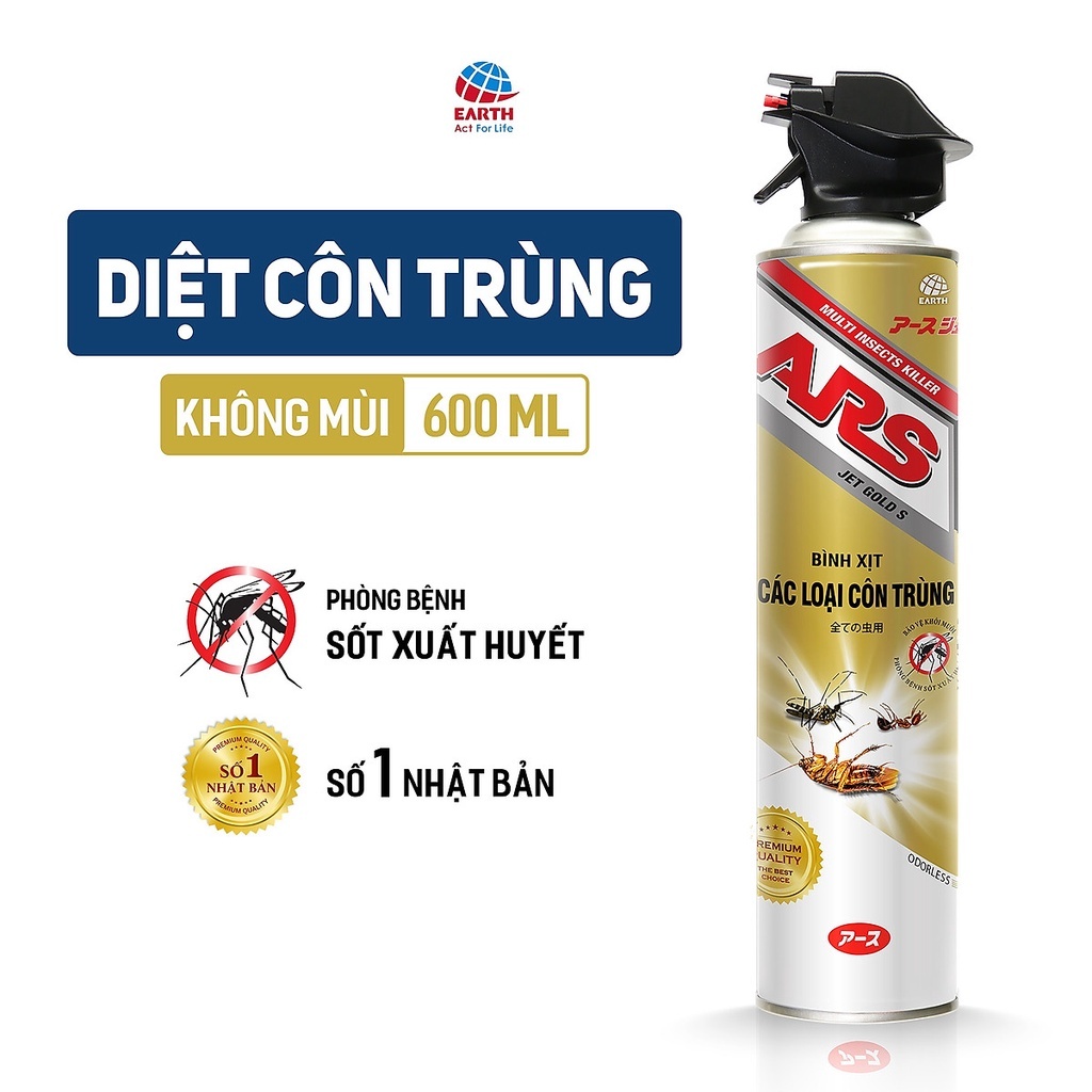 1 thùng ( 24 chai ) Bình xịt các loại côn trùng ARS JET GOLD S 600ml ...