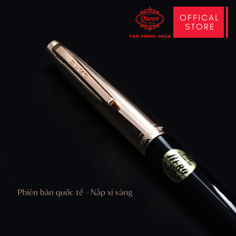 Bút Máy Hero 336 chính hãng (Loại tốt) phiên bản quốc tế nắp xi vàng ...