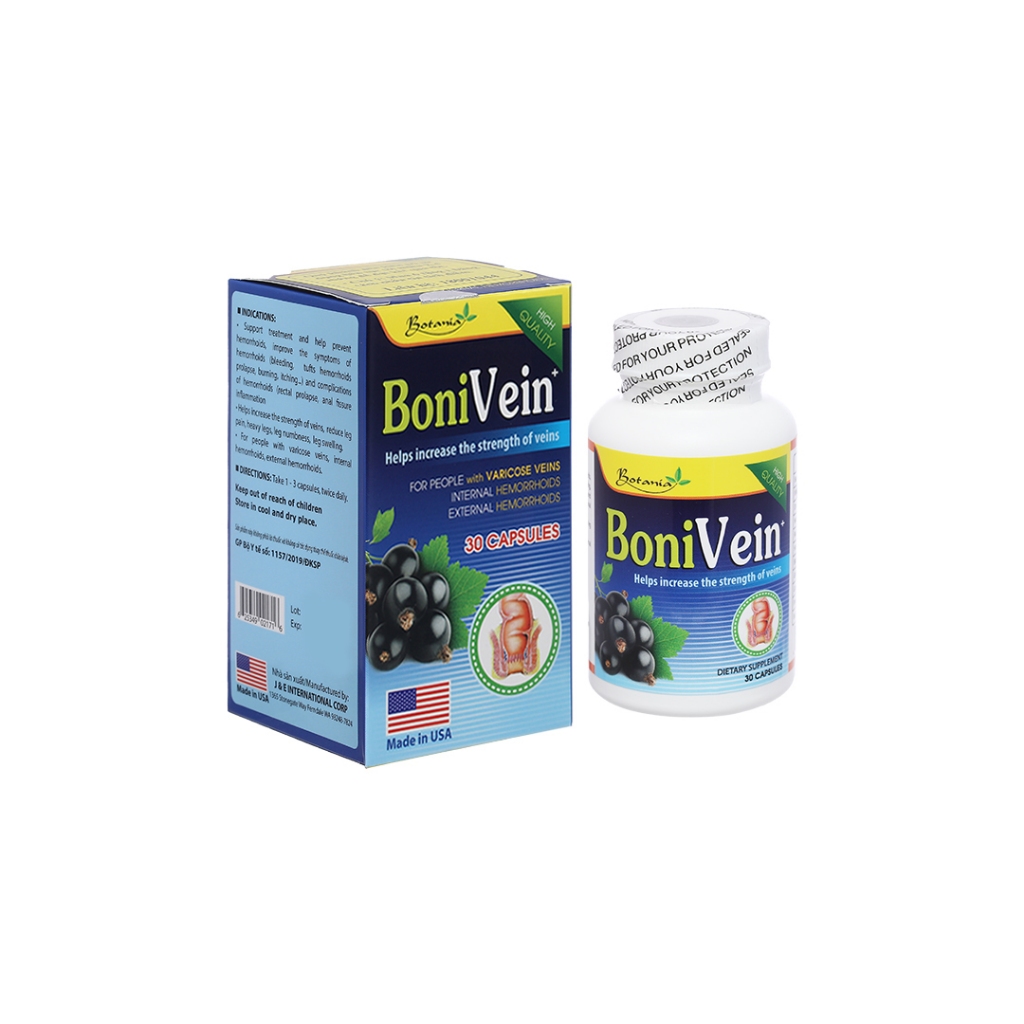 BoniVein (hộp 30 viên) - hỗ trợ giảm trĩ, suy giãn tĩnh mạch | Shopee ...