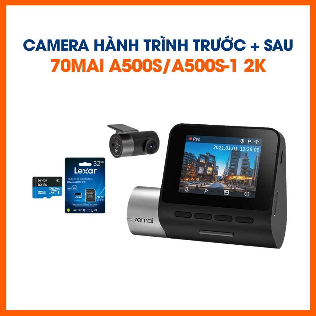 Camera hành trình ô tô 70mai A500S/A500S-1, độ phân giải 1944P (Phiên ...