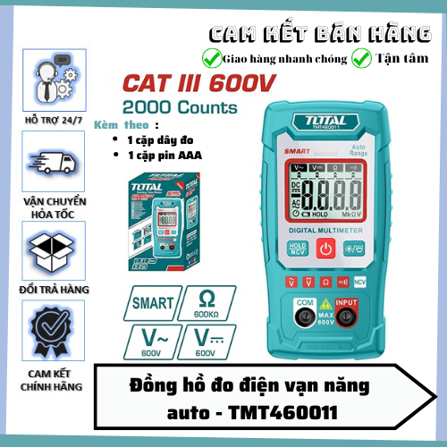 Đồng hồ đo điện vạn năng AUTO ( tự chuyển chế độ đo ) TOTAL - TMT460011 ...
