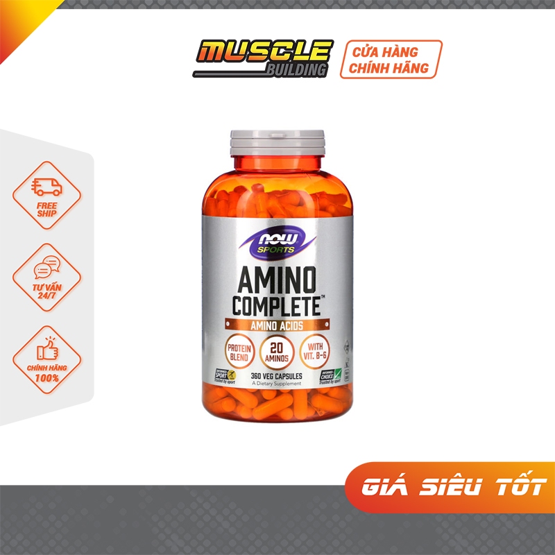 Now Amino Complex Hỗ Trợ Phục Hồi Cơ Bắp, Chống Dị Hóa Cơ, Bổ Sung Axit ...