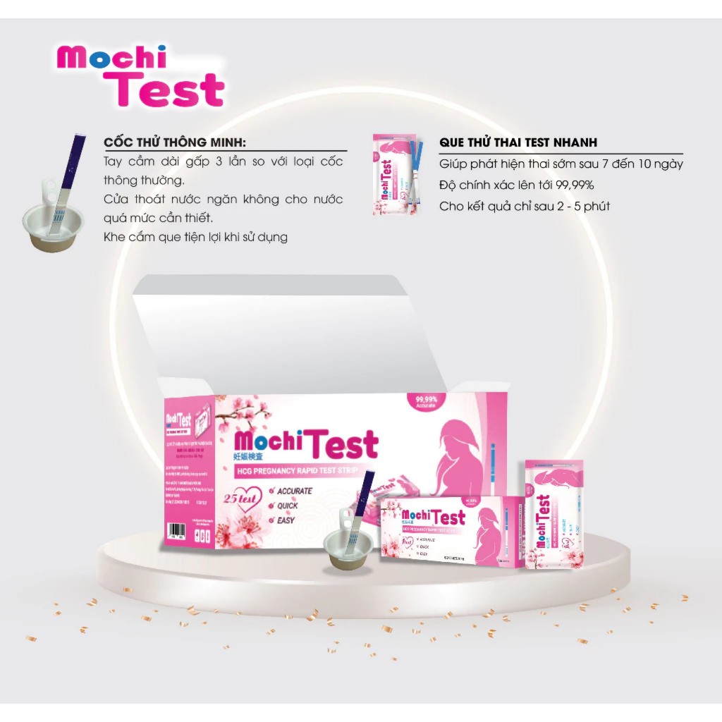 Que thử thai MOCHI Test bản 5mm cốc cầm chống bẩn | Shopee Việt Nam