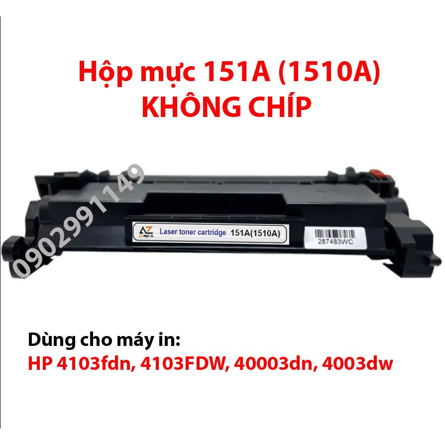 Hộp mực 151A (W1510A) KHÔNG CHIP dùng cho máy in Hp 4003DN, MFP4103FDN ...