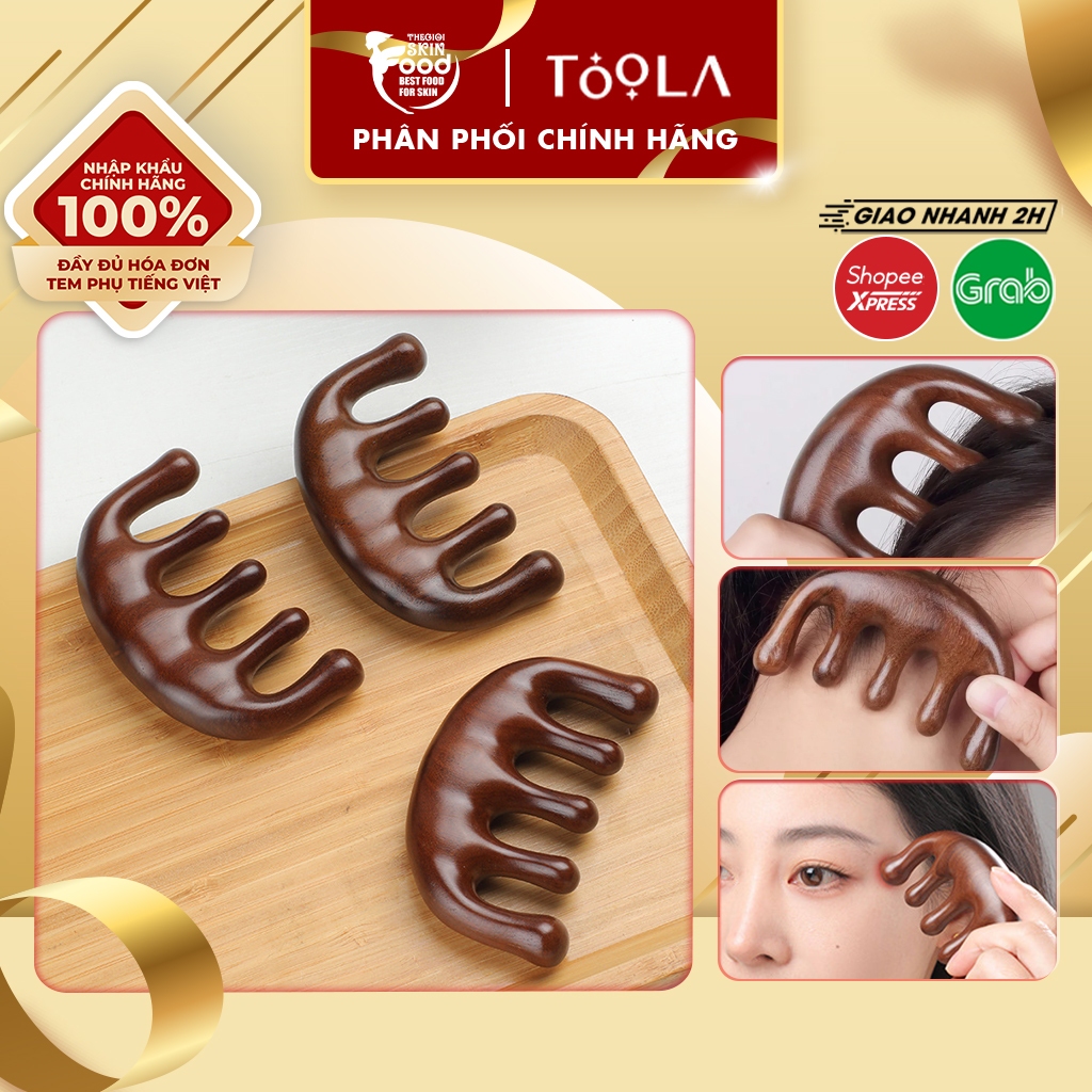 [NHẬP KHẨU] Lược Gỗ Đàn Hương Massage Da Đầu TooLA Head Massage Comb ...