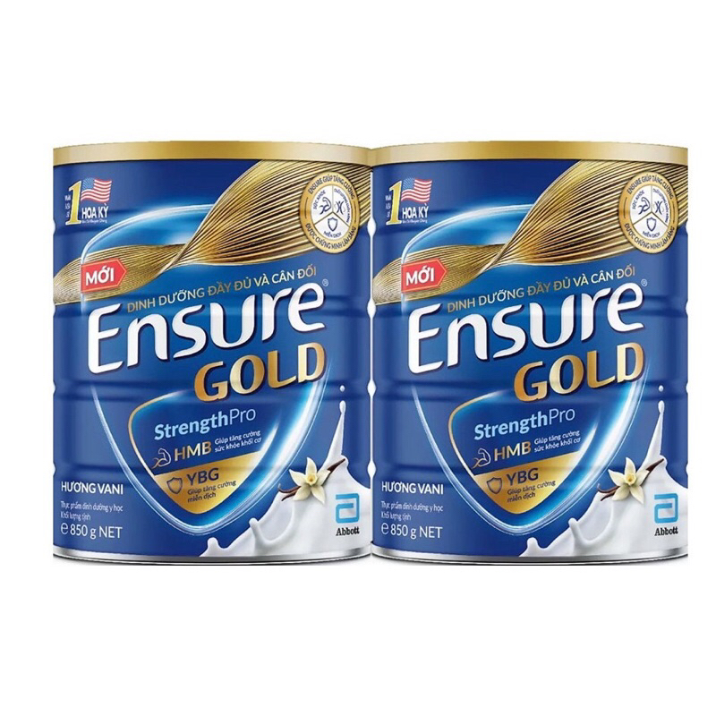 combo 2 lon sữa bột Ensure gold 850g hương vani, cà phê, hạnh nhân, lúa mạch | Shopee Việt Nam