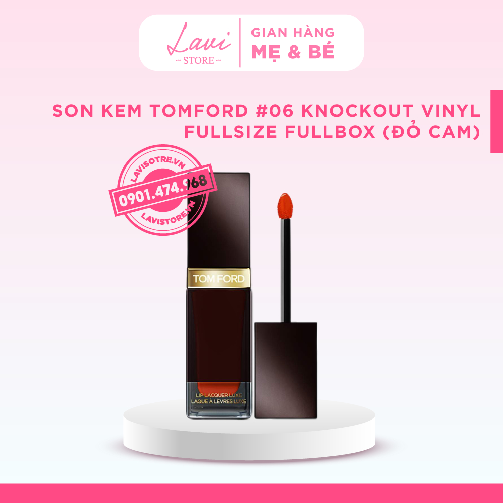 Son kem Tomford #06 Knockout Vinyl Fullsize Fullbox (Đỏ Cam) | Shopee Việt Nam