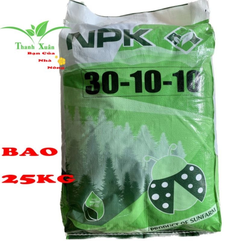 Phân NPK 30 10 10 Bao 25kg | Shopee Việt Nam