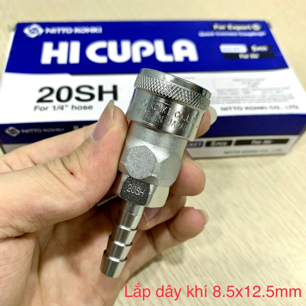 Đầu nối nhanh khí nén Nitto Nhật đầu cái 20SM, 20SH, 20SF, 65SN và đầu đực 20PM, 20PH, 20PF ...