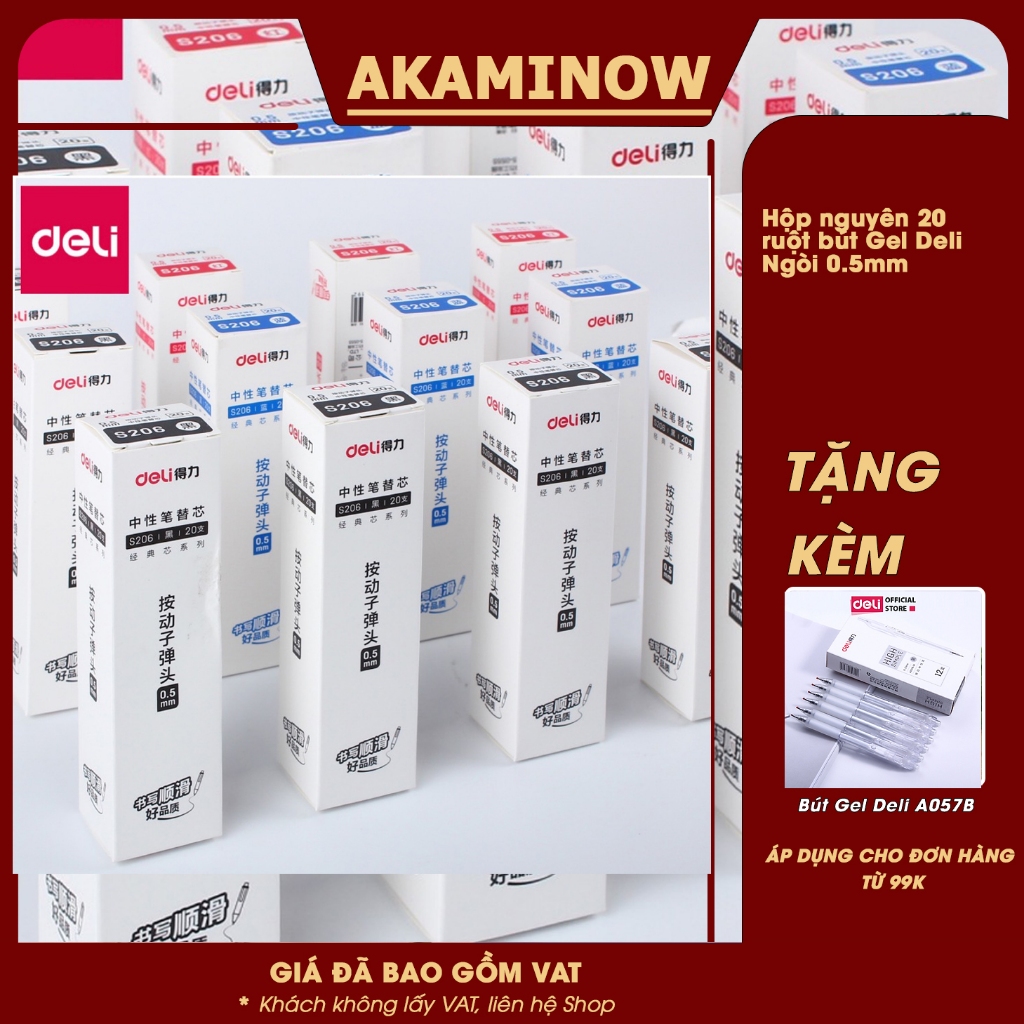 1 Hộp 20 ruột Deli S206 giá sỉ tặng kèm bút | Shopee Việt Nam