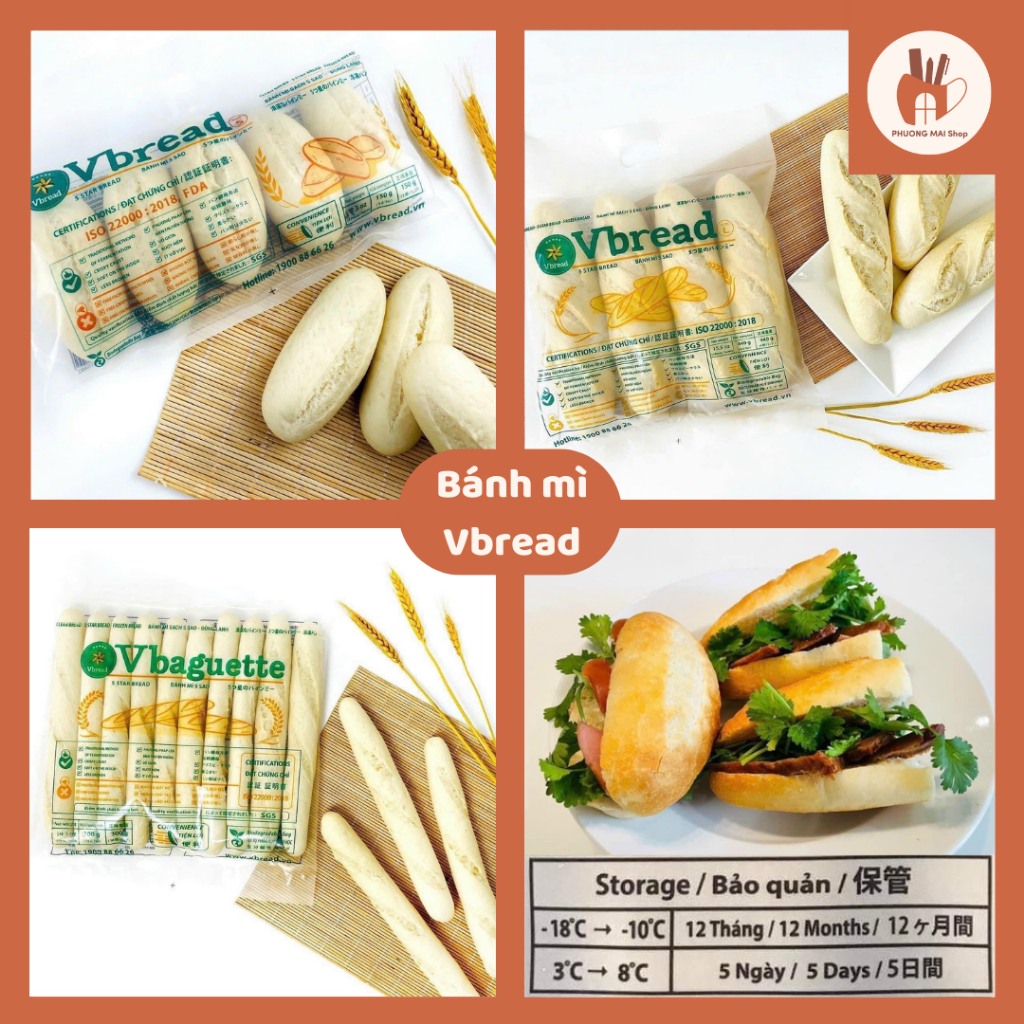 [AN PHÚ-Q2] Bánh Mì Sạch 5 Sao VBread / Bánh Mì Que, Ổ | Shopee Việt Nam