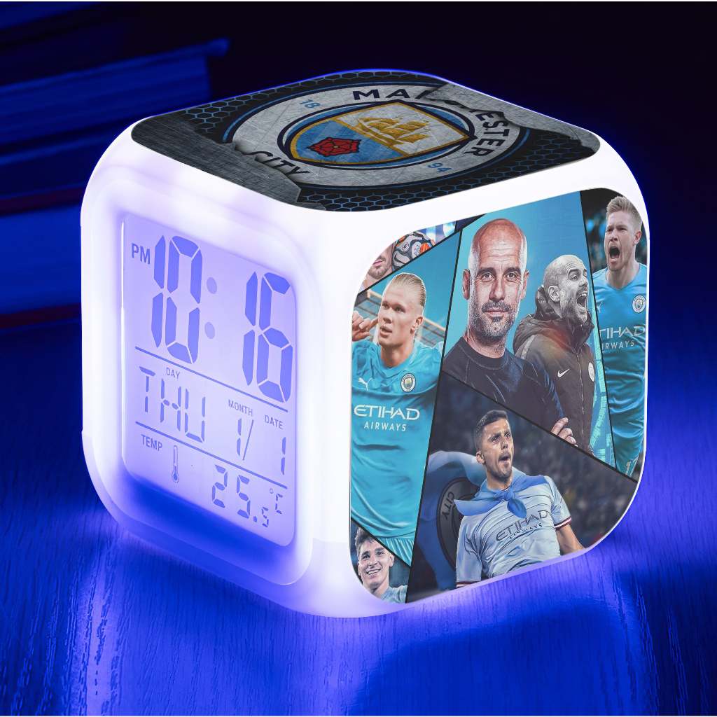 Đồng hồ LED báo thức Manchester City (tặng kèm pin) | Shopee Việt Nam