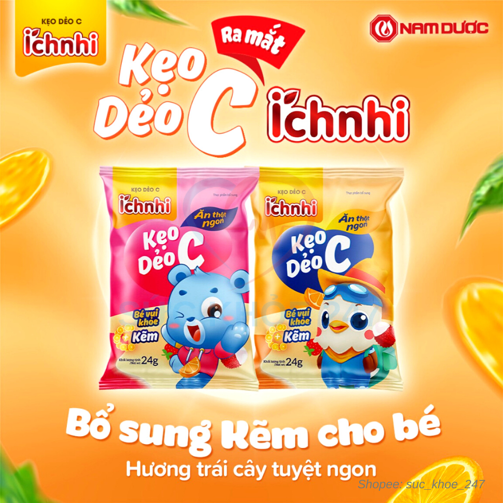 Kẹo Dẻo C Ích Nhi 10 Gói/Dây - Bổ Sung Kẽm Giúp Bé Tăng Cường Đề Kháng, Ăn Ngon, Giup Phát Triển ...