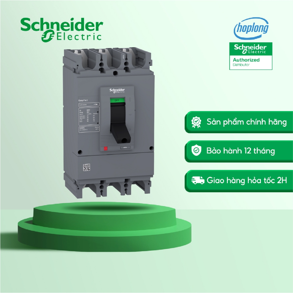 Cầu dao khối Schneider EZC400N3400N (Aptomat MCCB) N - 3P - 400A - 36kA ...
