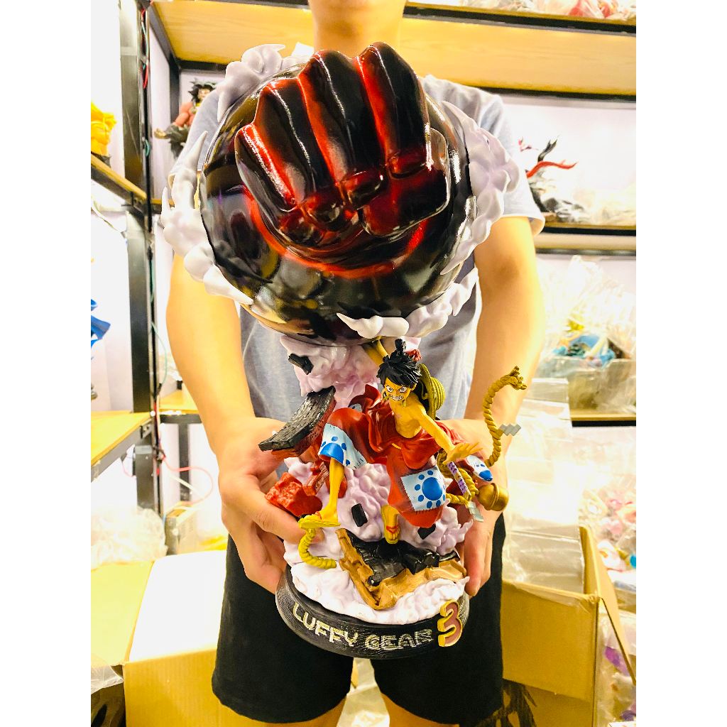 (Có sẵn - 40cm) Mô hình Luffy Gear 3 khổng lồ phun sơn bóng | Shopee ...