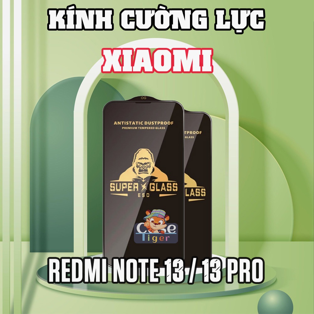 Kính cường lực KK Xiaomi Redmi Note 13 / Note 13 Pro full màn, Chống ...