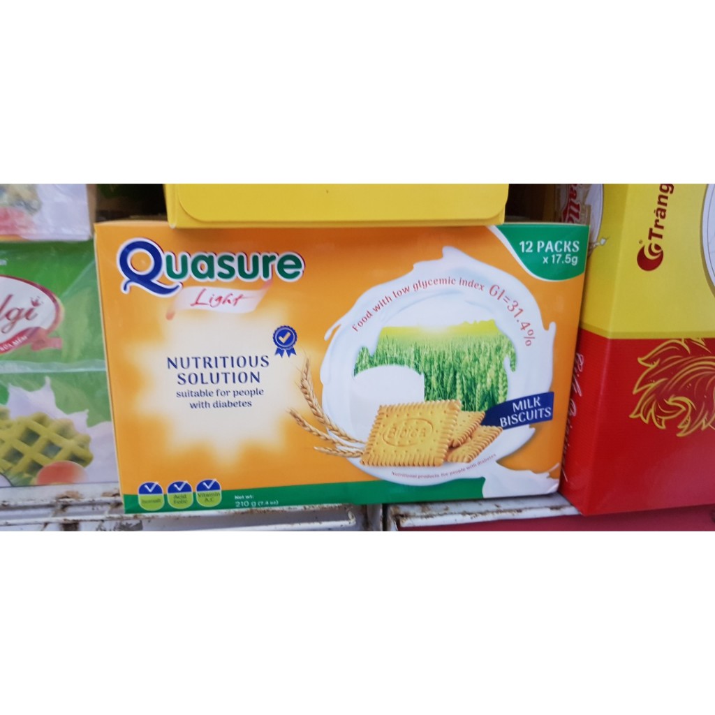 Bánh Quy Quasure Light hộp 210g dinh dưỡng dành cho người tiểu đường ...