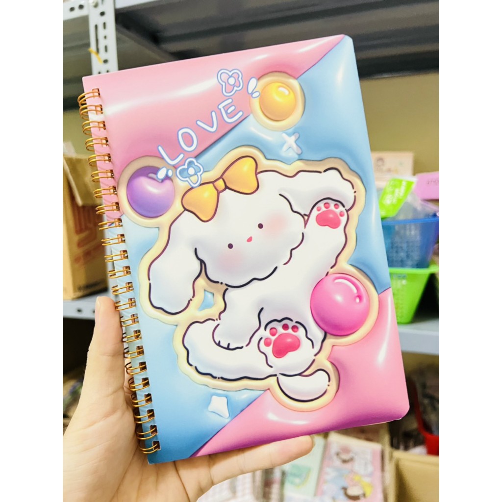 Sổ nhật ký A5 bìa 3d gáy lò xo - shop Liam | Shopee Việt Nam