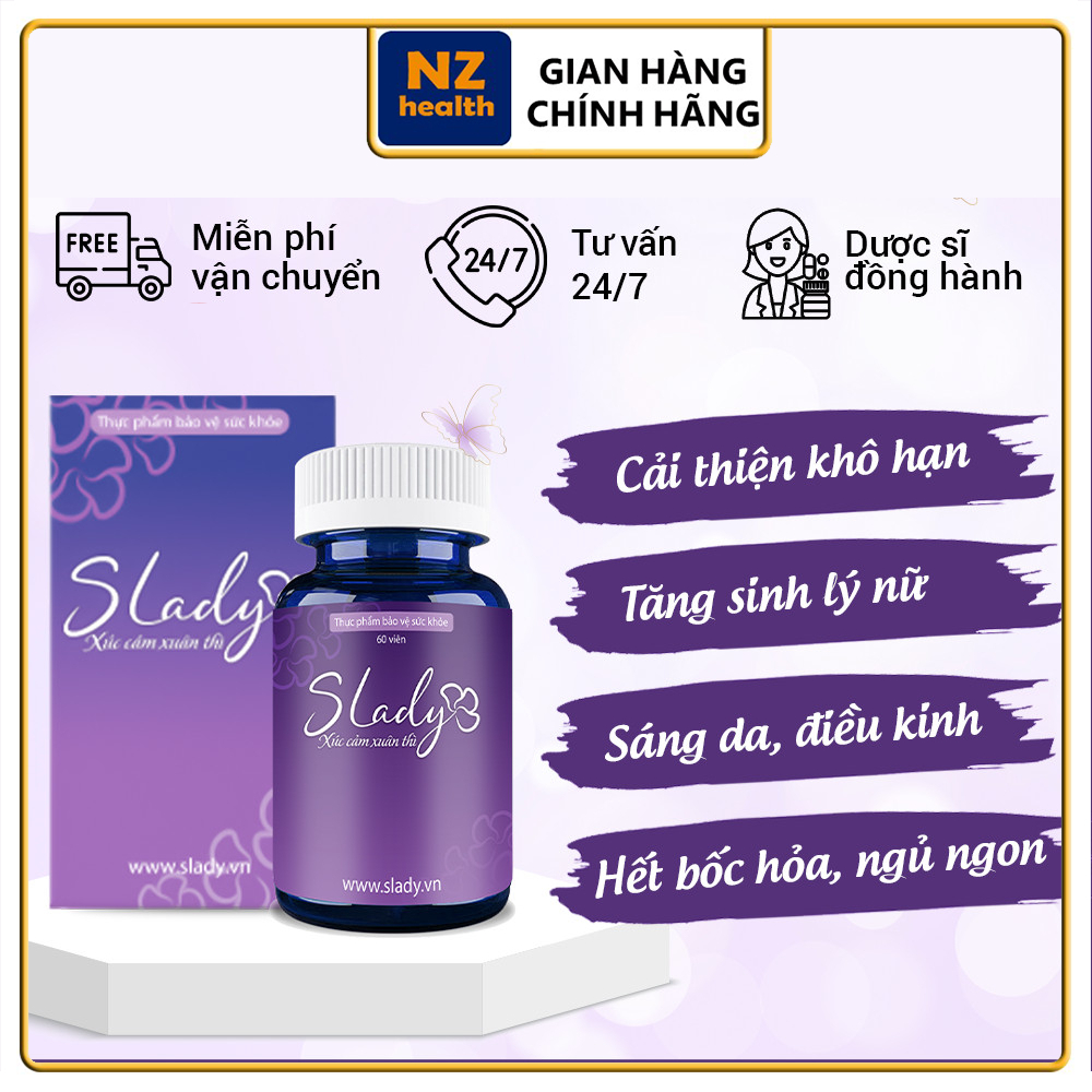 Viên uống Slady - Cải thiện nội tiết, tăng cường sinh lý, giảm khô hạn ...