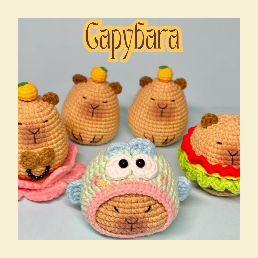 [#1 Capybara - SẴN] Tổng Hợp Móc Khóa, Ghim Cài Len Chuột Lang Nước ...