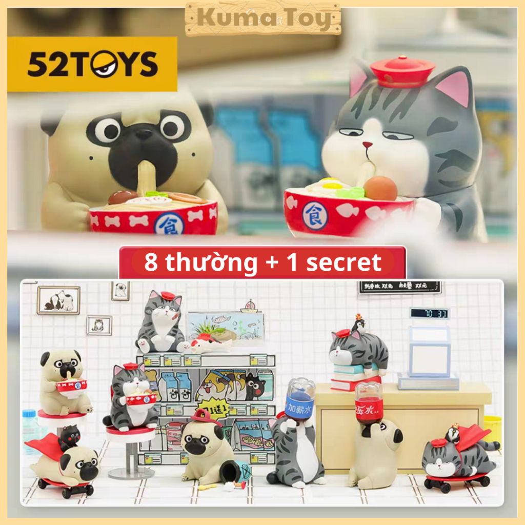 Blindbox Mèo hoàng thượng và chú chó Pug series 4 - Mô hình hộp mù chính hãng 52toys | Shopee ...