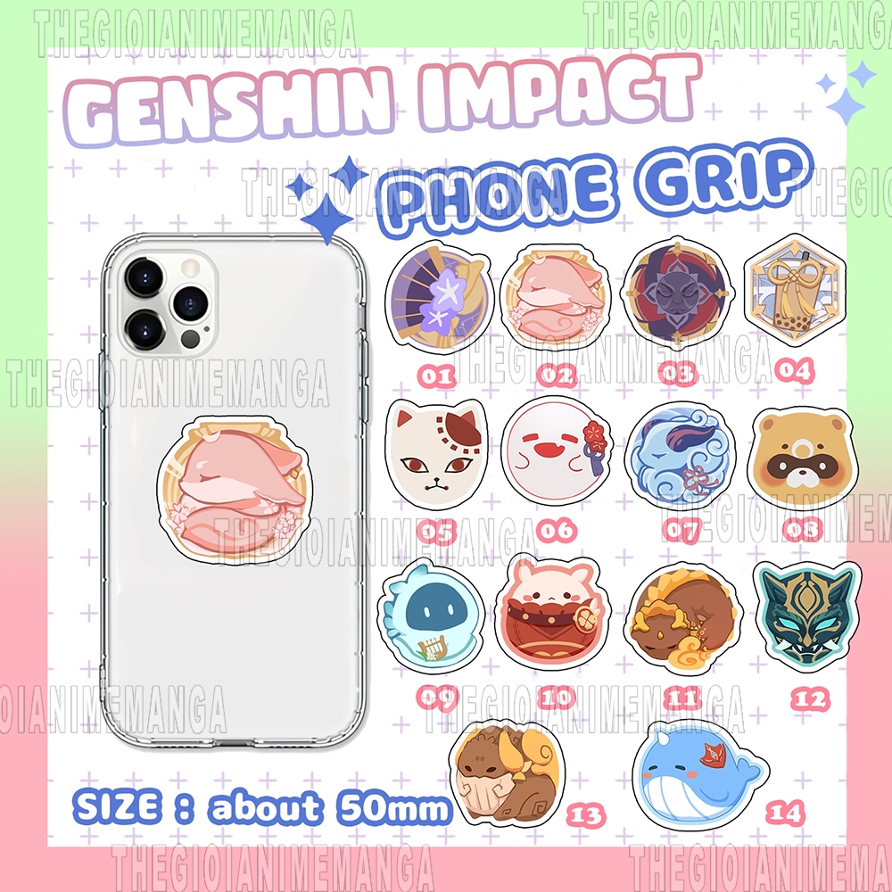 Giá đỡ điện thoại GENSHIN IMPACT ver BIỂU TƯỢNG in hình game chibi ...