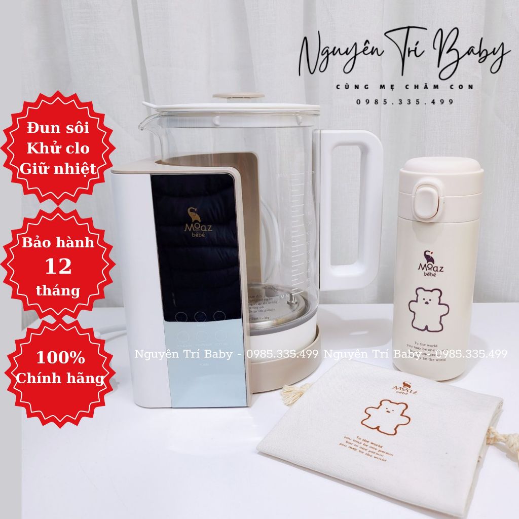 Bình đun nước pha sữa phiên bản cao cấp Moaz bebe Premium MB043, MB071 ...