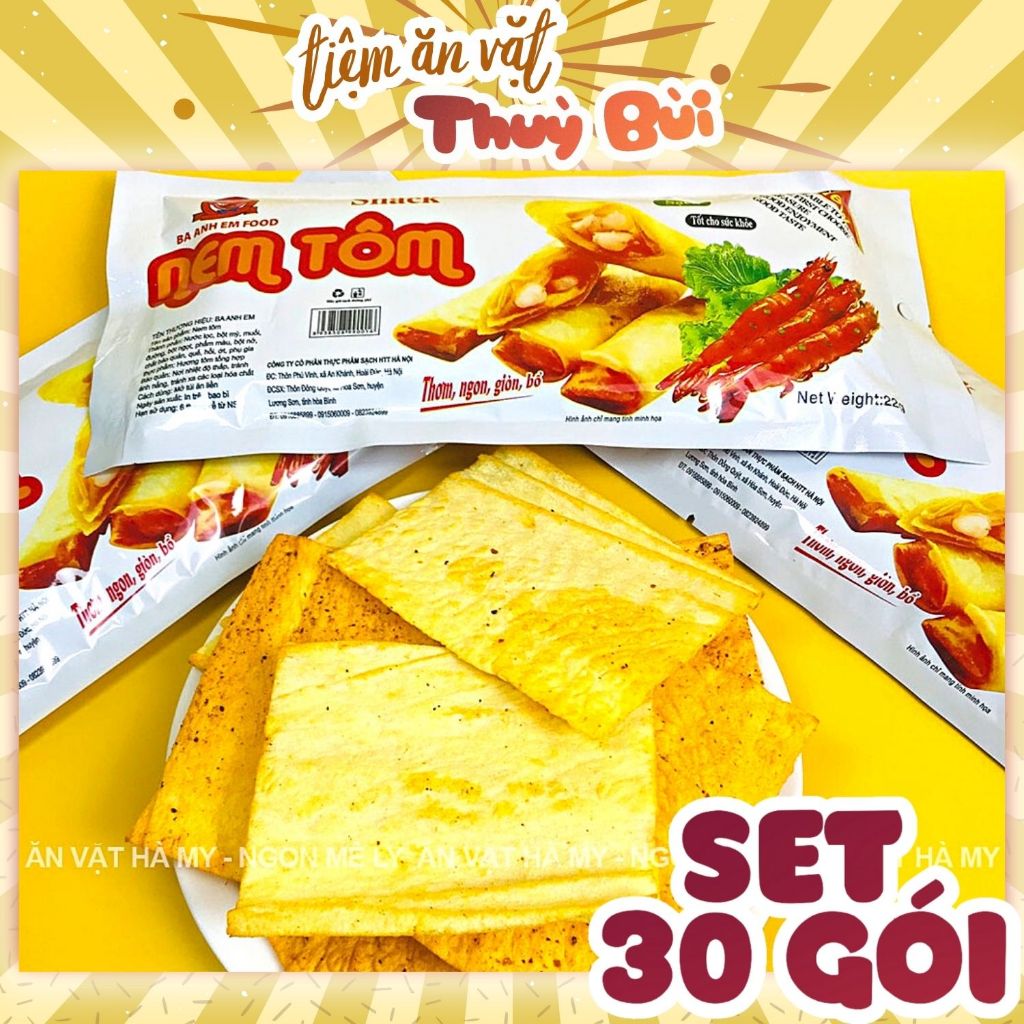 Bịch 30 Gói Nem Tôm Snack Nem Tôm Đồ Ăn Vặt Trẻ Em | Shopee Việt Nam
