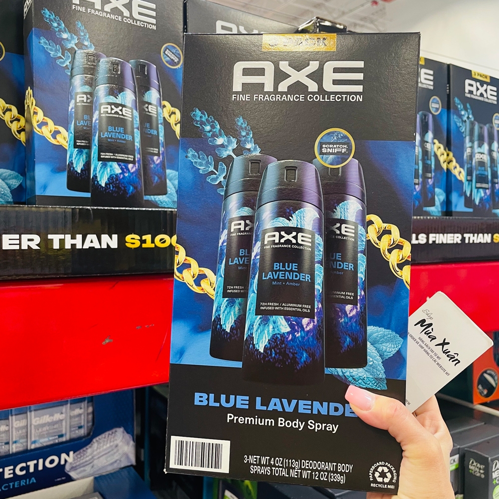 Xịt khử mùi toàn thân AXE Blue Lavender Premium, 113g | Shopee Việt Nam