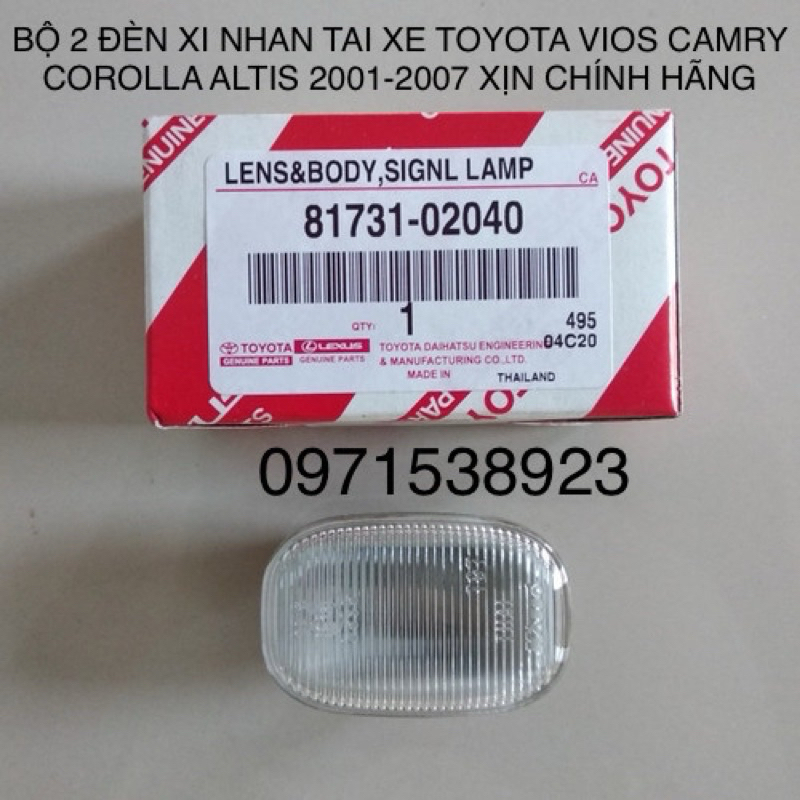 BỘ 2 ĐÈN XI NHAN TAI XE TOYOTA VIOS CAMRY COROLLA ALTIS 2001-2007 XỊN ...