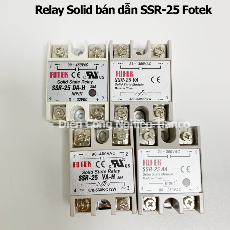 Relay bán dẫn Fotek Solid Relay SSR-25DA-H SSR-25VA SSR-25VA-H SSR-25AA SSR-25DD | Shopee Việt Nam