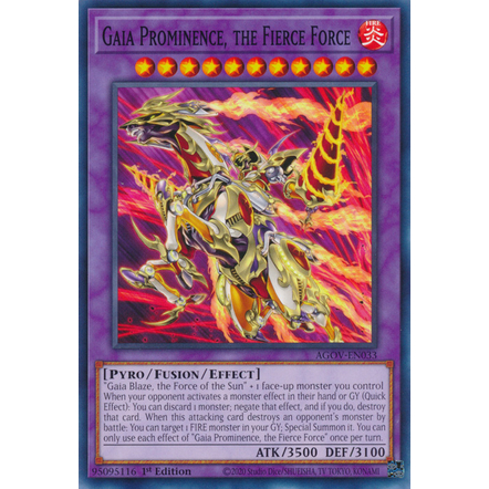 [ Bài Yugioh Chính Hãng ] Gaia Prominence, the Fierce Force - AGOV ...