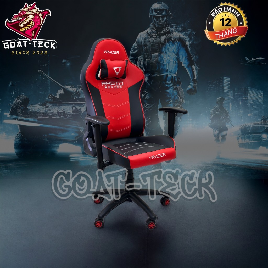 [GOAT-Teck] Ghế Gaming V-Racer Rapid Đỏ | Shopee Việt Nam