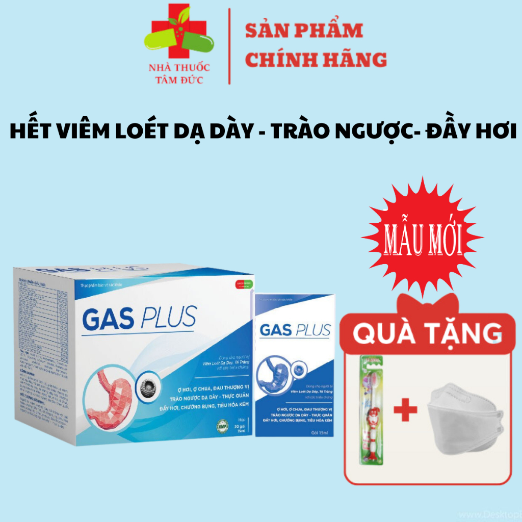 Gel Uống Gas Plus Giảm Đầy Bụng Khó Tiêu Trào Ngược Dạ Dày Thực Quản Hỗ ...