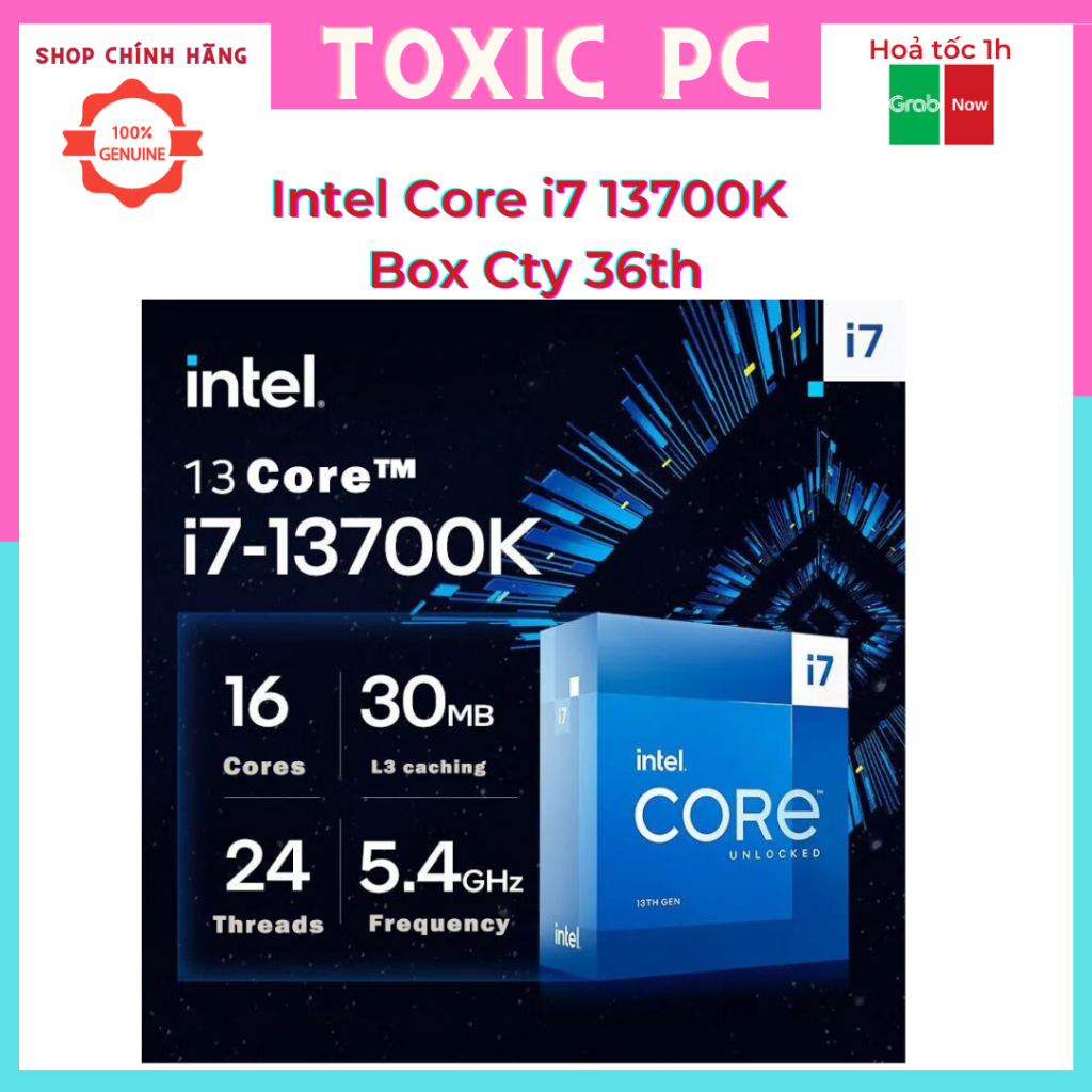 CPU Intel Core I7 13700K (Up To 5.40GHz, 16 Nhân 24 Luồng, 30M Cache ...