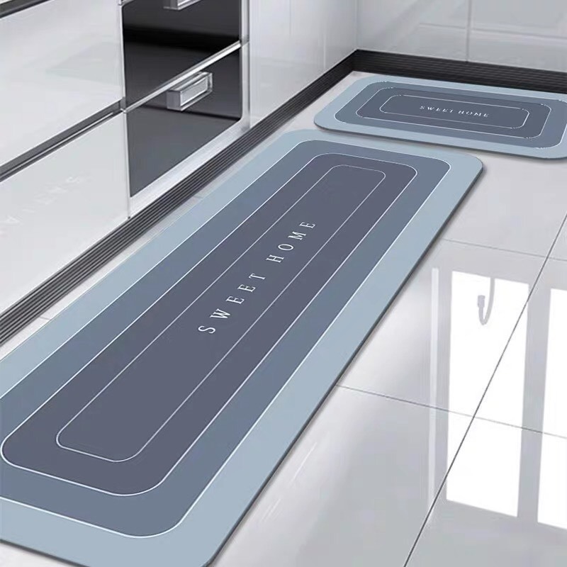 Thảm chùi chân Silicon 4 lớp thấm hút nước nhà bếp,Bộ thảm bếp nhà tắm ...