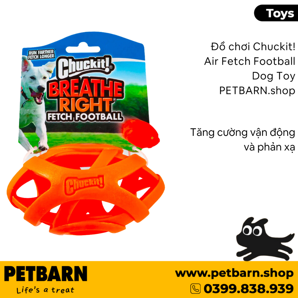 Đồ chơi Chuckit! Air Fetch Football Dog Toy - Tăng cường vận động và ...