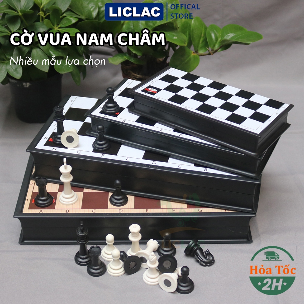 Bộ cờ vua Nam Châm Sato ĐỦ SIZE Lớn, Trung, Nhỏ - Cờ Vua Cao Cấp gồm Quân Cờ và Bàn Cờ Kiêm Hộp ...